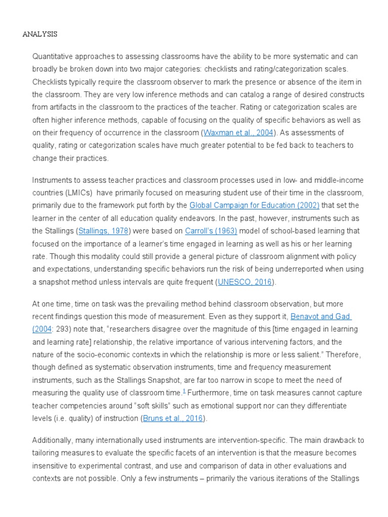 Waxman Et Al., 2004: Analysis | PDF | Learning | Teachers
