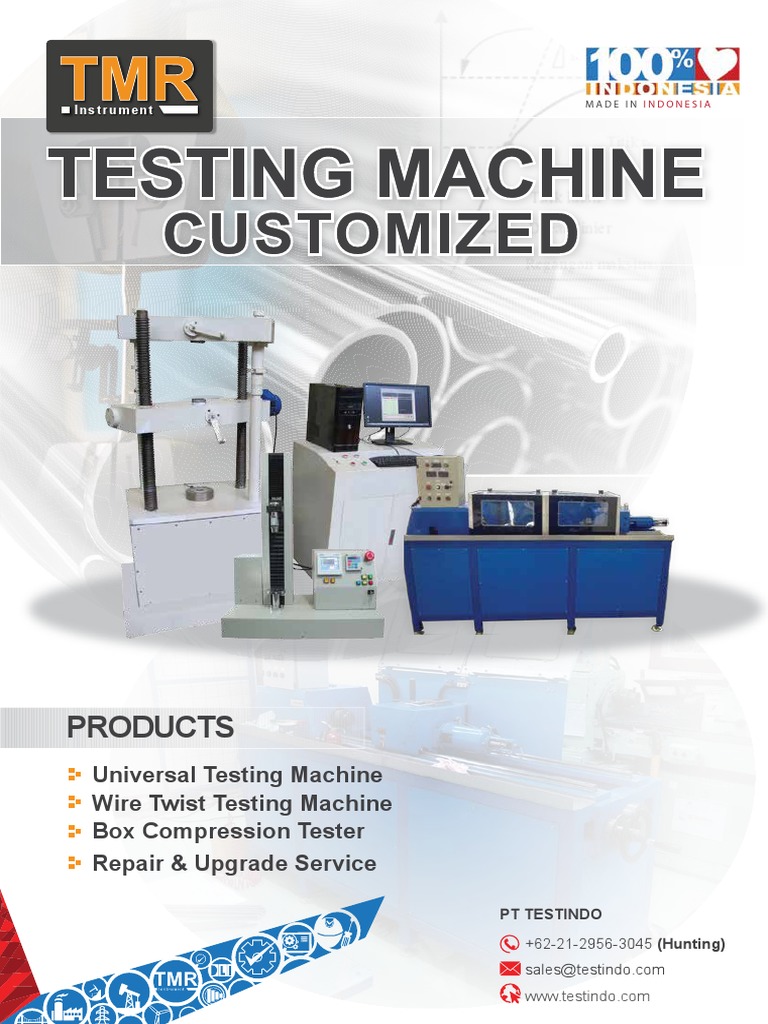 Universal Testing Machines Indonesia | PDF | Manufactured Goods | Equipment
