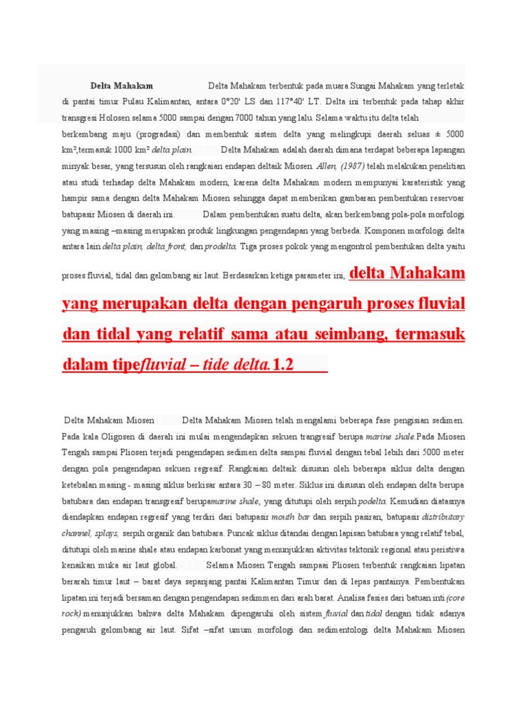 Tipe Delta Mahakam | PDF | Ilmu Sosial | Sains & Matematika
