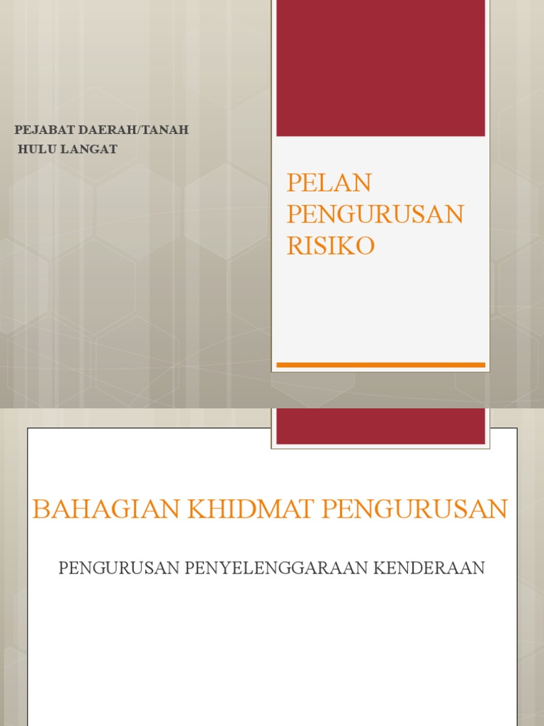 Pelan Pengurusan Risiko-Portal | PDF