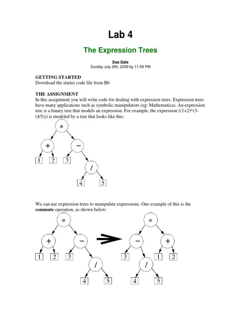 The Expression Trees: Getting Started | PDF | Method (Computer ...