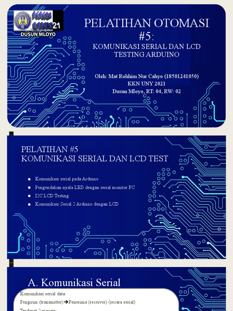 Pelatihan Arduino 5 Komunikasi Serial Dan Lcd Testing Arduino Pdf