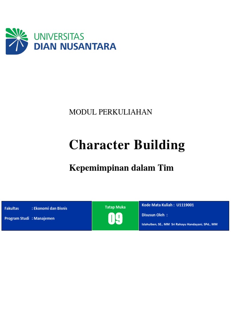Modul 9 - Kepemimpinan Dalam Tim | PDF