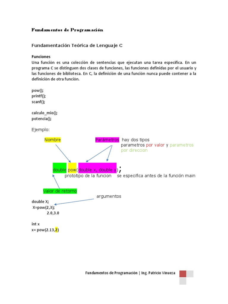 10 Funciones - 5369 | PDF | Puntero (Programación de computadora ...