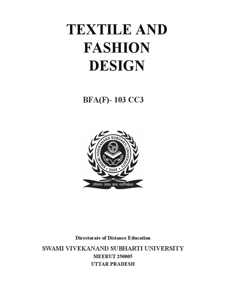 BFA (F) 103 CC 3 Textile and Fashion Design | PDF | Symmetry | Clothing