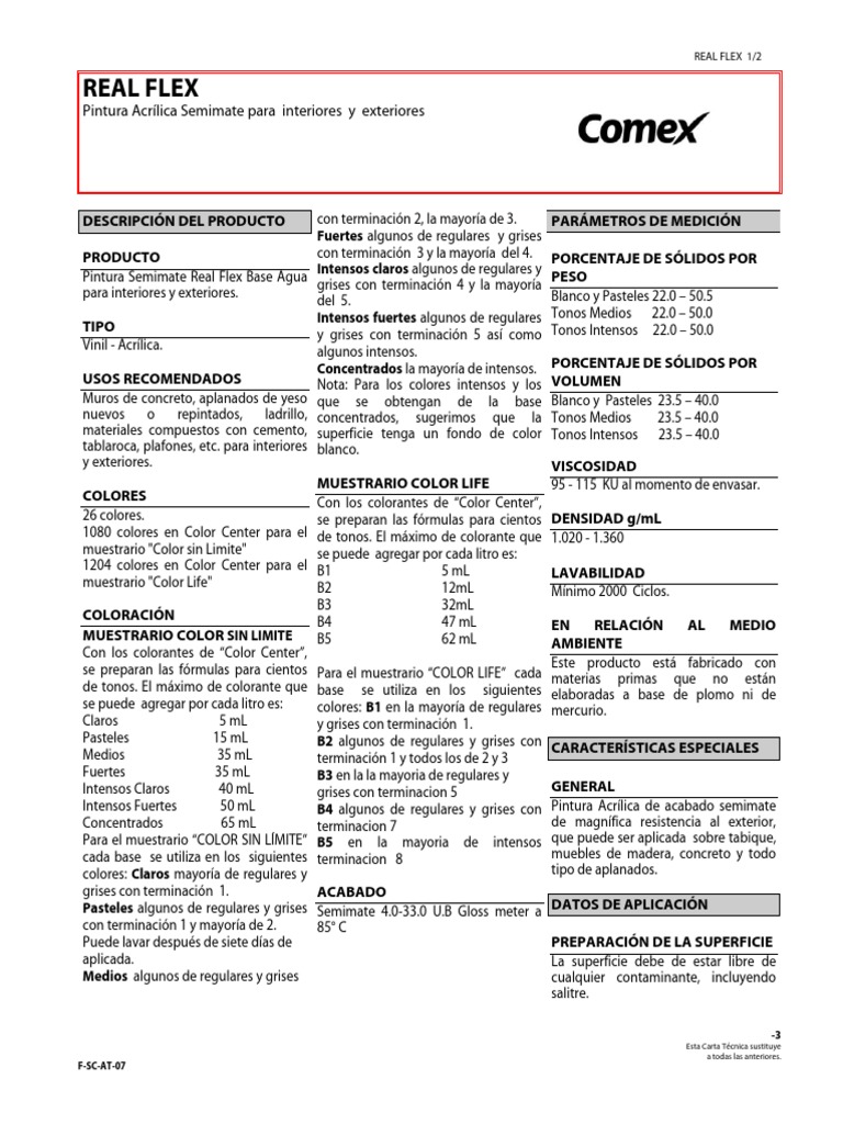 Comex Real Flex | PDF | Pintar | Cepillo