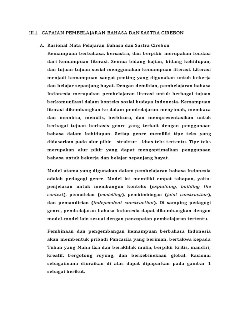 Pembelajaran Bahasa Cirebon Kelas SD | PDF