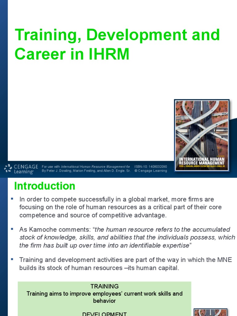 TOPIC 4 Training, Development and Career in IHRM | PDF | Human Resource Management | Fluency