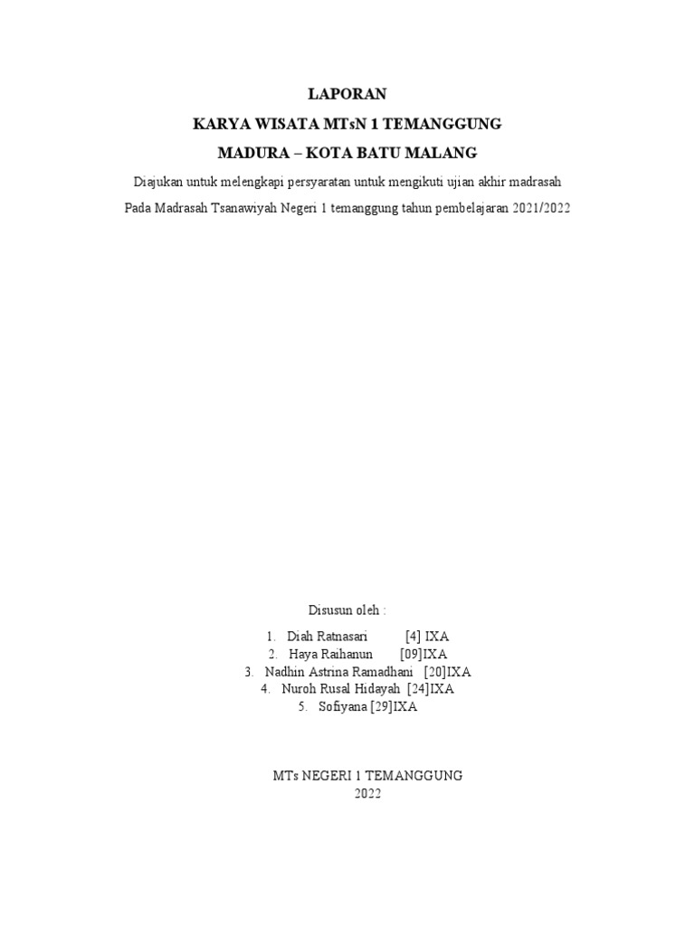 LAPORAN Karya Wisata | PDF