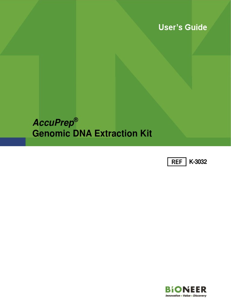 Accuprep: Genomic Dna Extraction Kit | PDF | Biology | Biochemistry