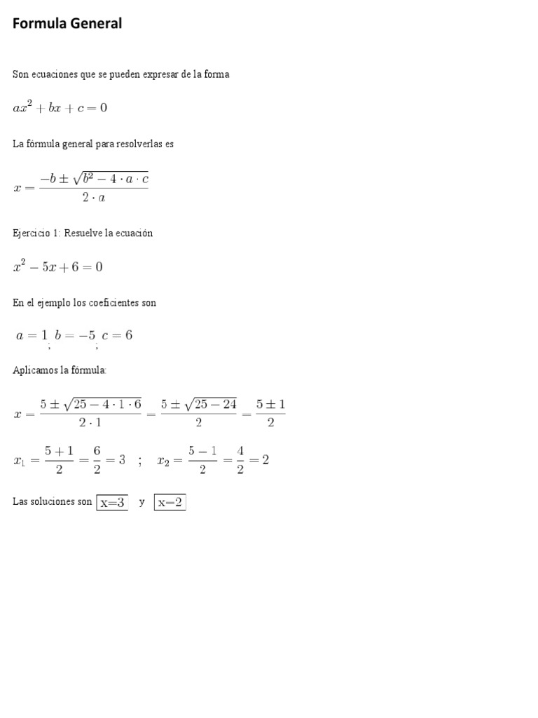 Metodo Por Formula General | PDF