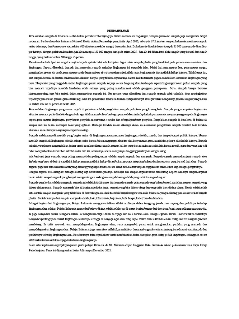 Implementasi P5 Di Kls 4 | PDF