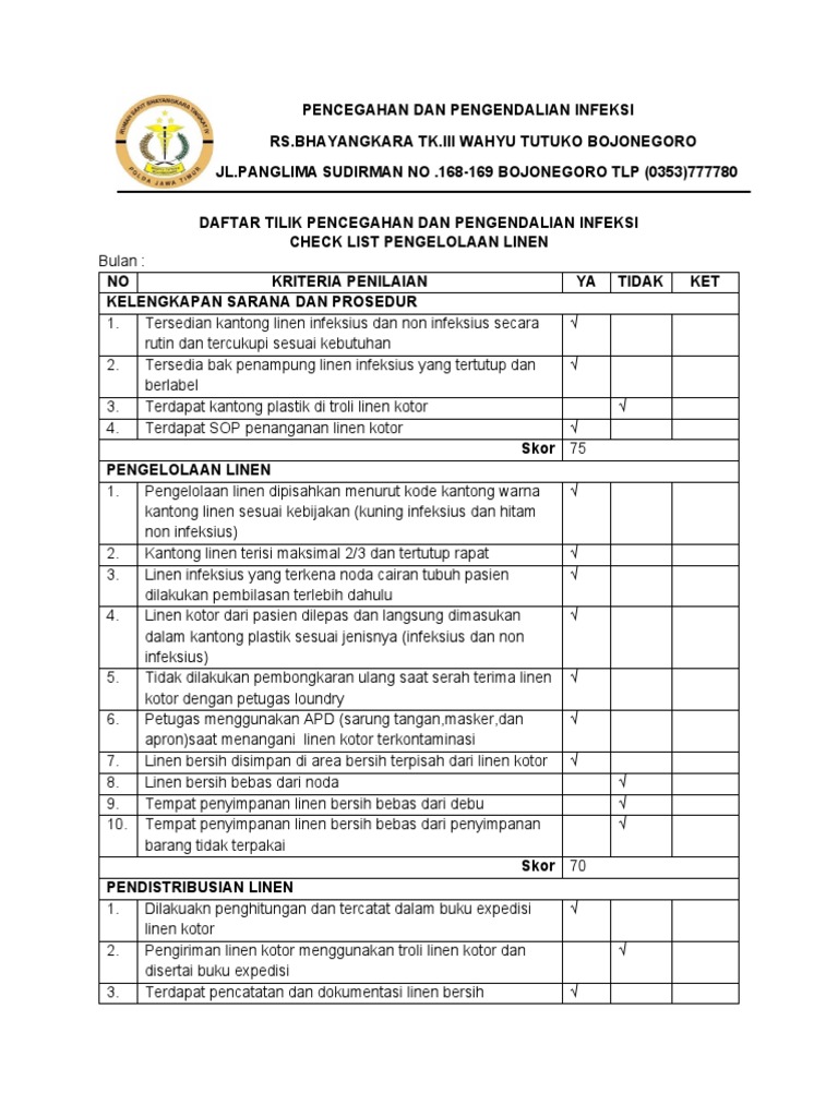 Check List Linen | PDF