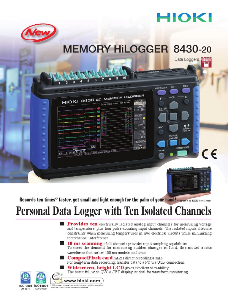 Manual Hioki 8430 | PDF | Personal Computers | Thermocouple