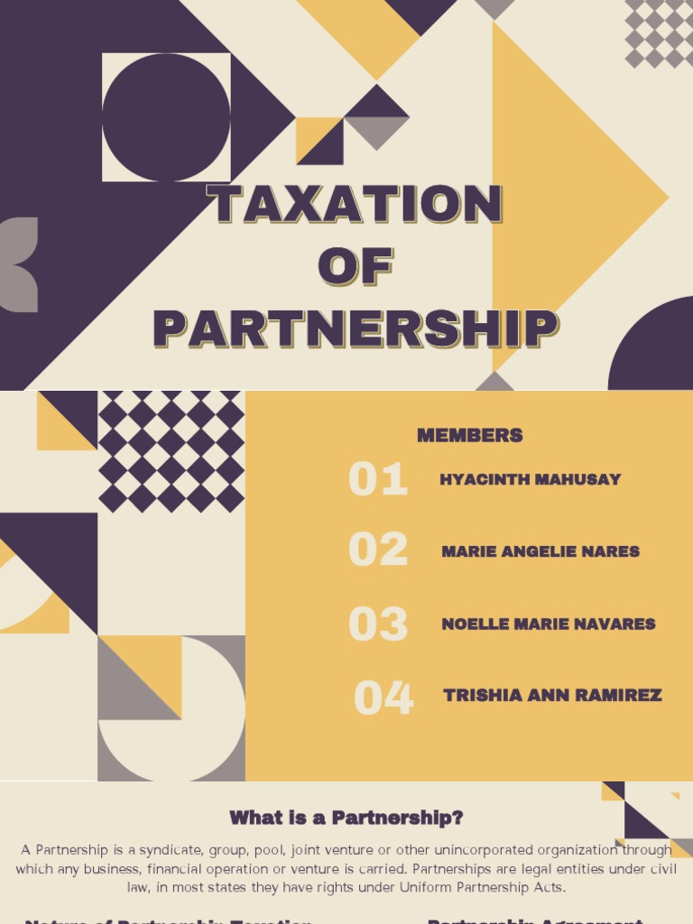 Taxation of Partnerships Powerpoint | PDF | Limited Liability Company ...