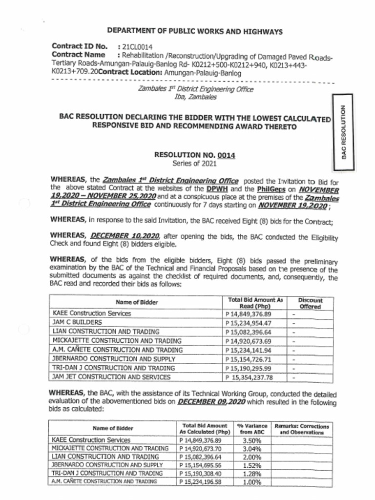 Bac Resolution 21cl0014 | PDF