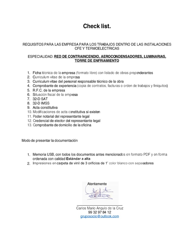 Check list-CFE | PDF