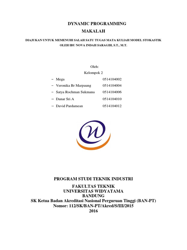 Kelompok 2 - Dynamic Programming (DP) | PDF | Bisnis
