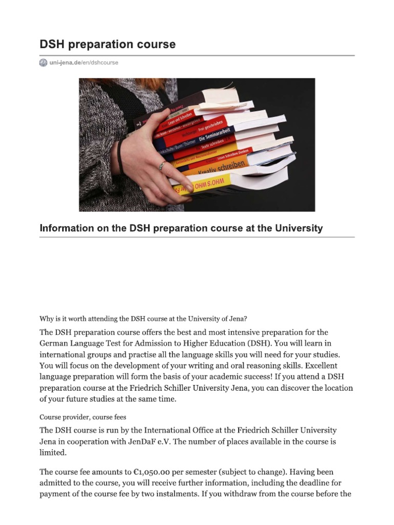 DSH Preparation Course | PDF