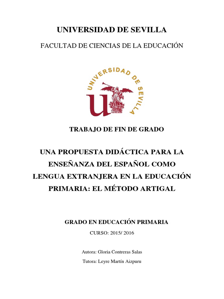 TFG Gloria Contreras Salas - PDF Jsessionid | PDF | Método de enseñanza | Aprendizaje
