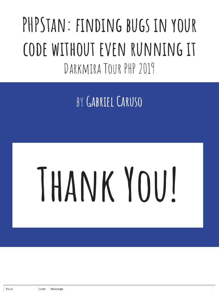 Phpstan: Finding Bugs in Your Code Without Even Running It: Darkmira ...