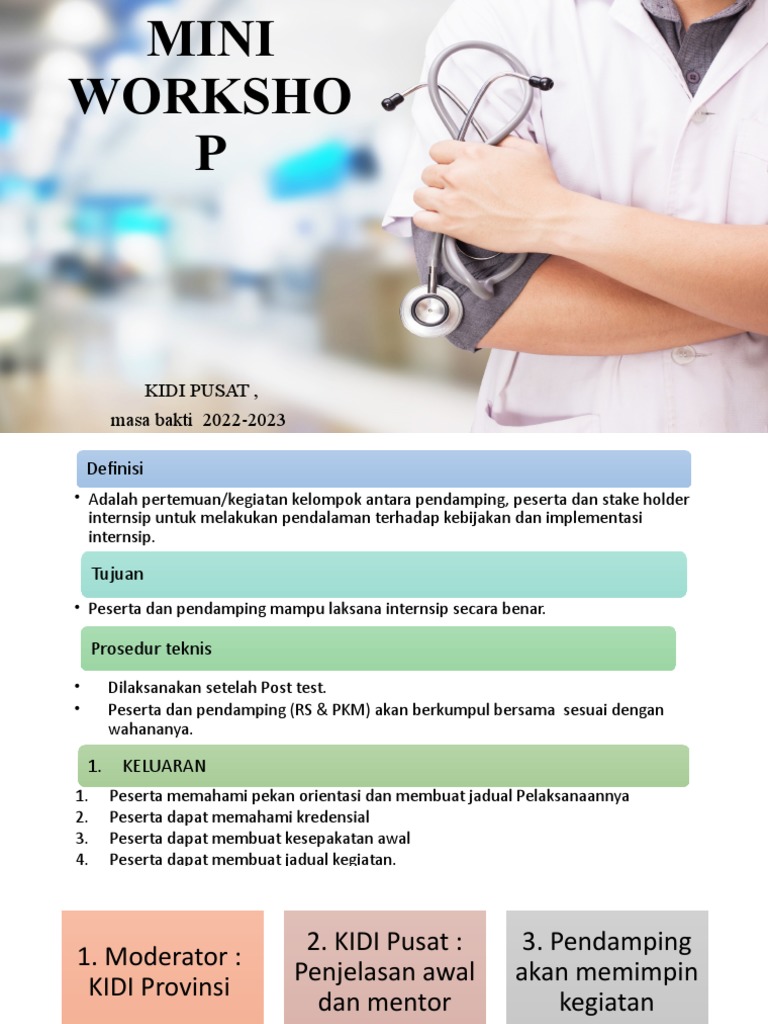 Mini Workshop Persiapan Pelaksanaan Internship KIDI Tahun 2022-2023 | PDF