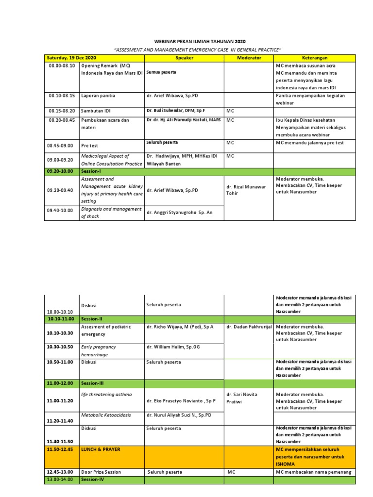 Susunan Acara Webinar | PDF