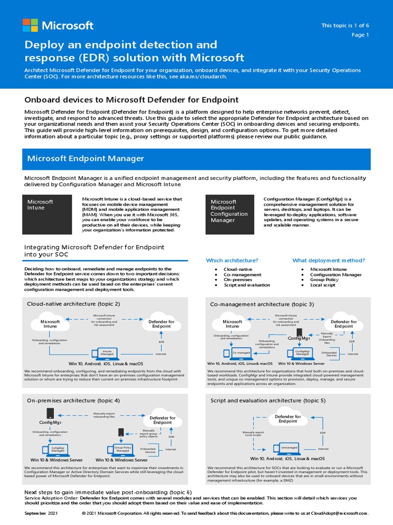 mde-deployment-strategy | PDF | Windows 10 | Microsoft Windows