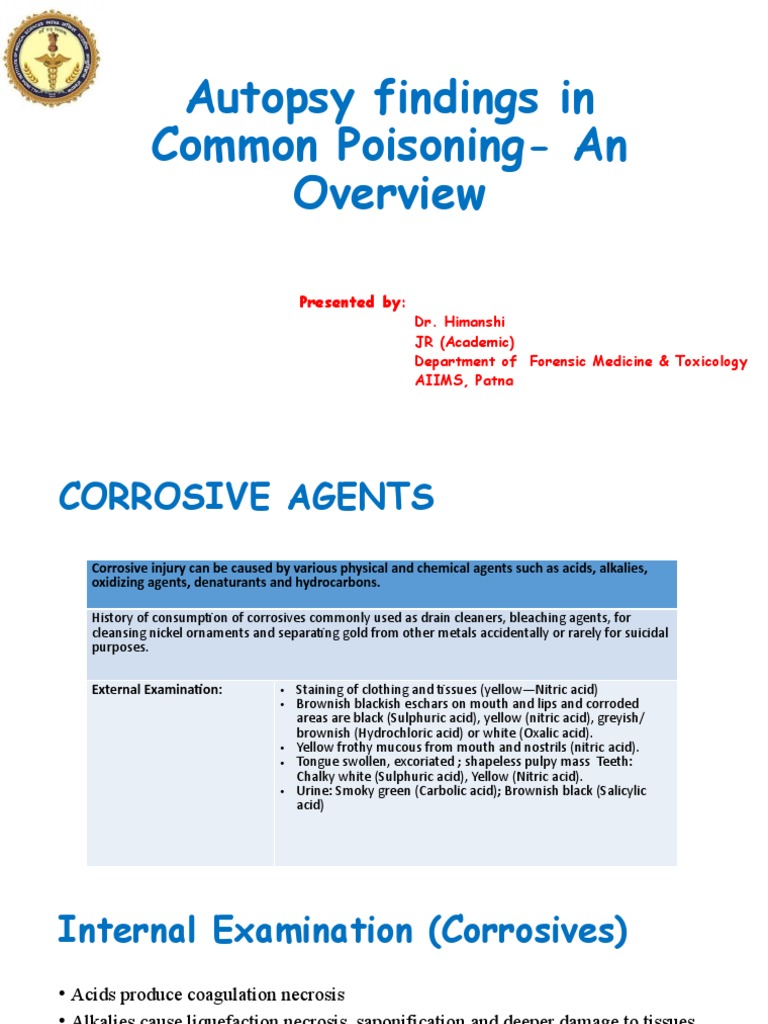 Autopsy Findings in Poisoning Cases | PDF | Bleach | Cyanide