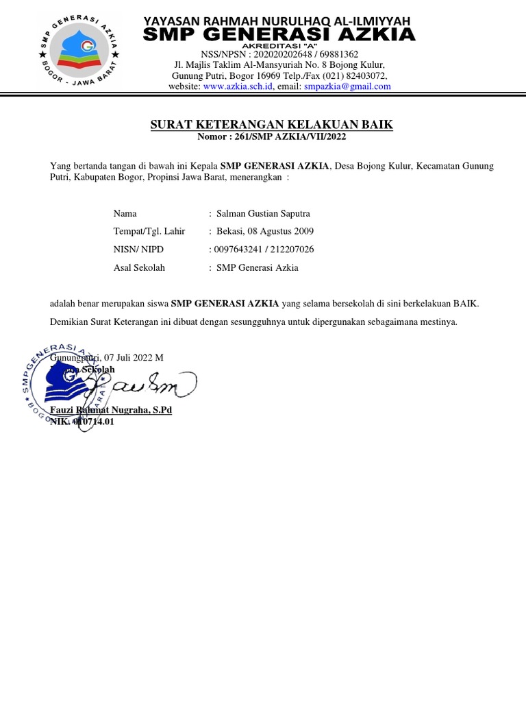 261-262 SKKB Dan Surat Pindah | PDF