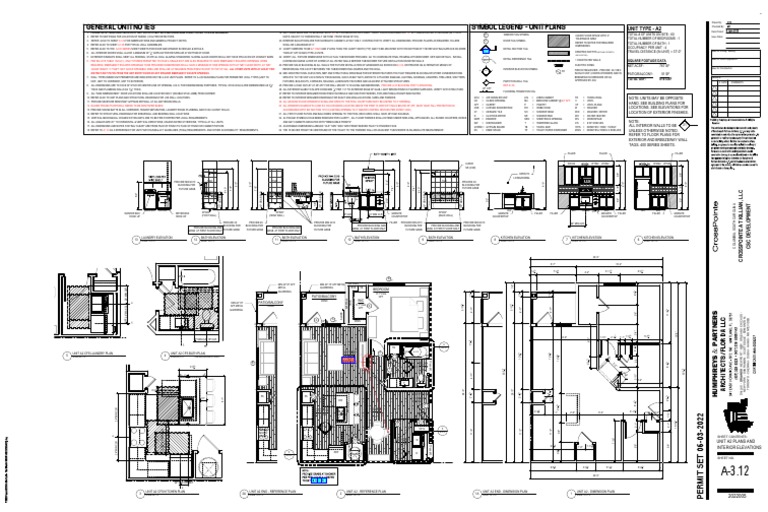 A-3.12 - UNIT A2 PLANS AND INTERIOR ELEVATIONS Rev.16 Markup | PDF ...