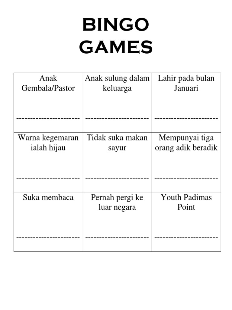 Bingo Games 2 | PDF