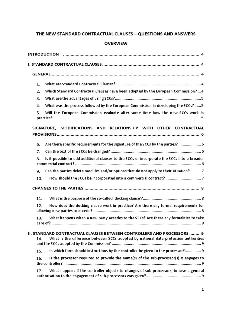 New Standard Contractual Clauses Guide | PDF | European Economic Area ...