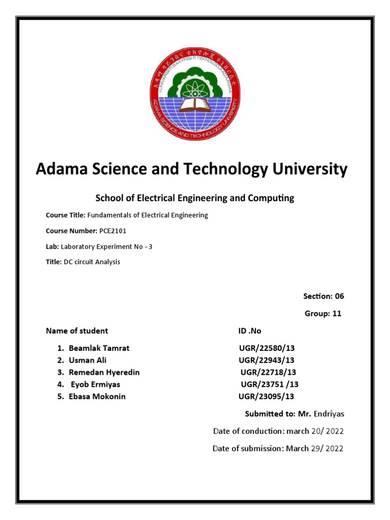 Lab 3 - DC Circuit Analysis | PDF | Electricity | Electrical Engineering Lab 3 - DC Circuit Analysis | PDF | Electricity | Electrical Engineering
