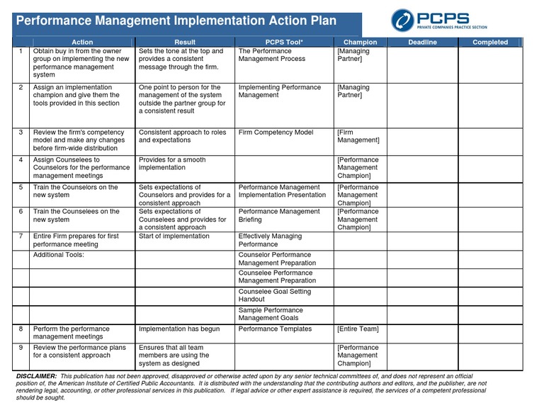 Performance Management Action Plan | PDF