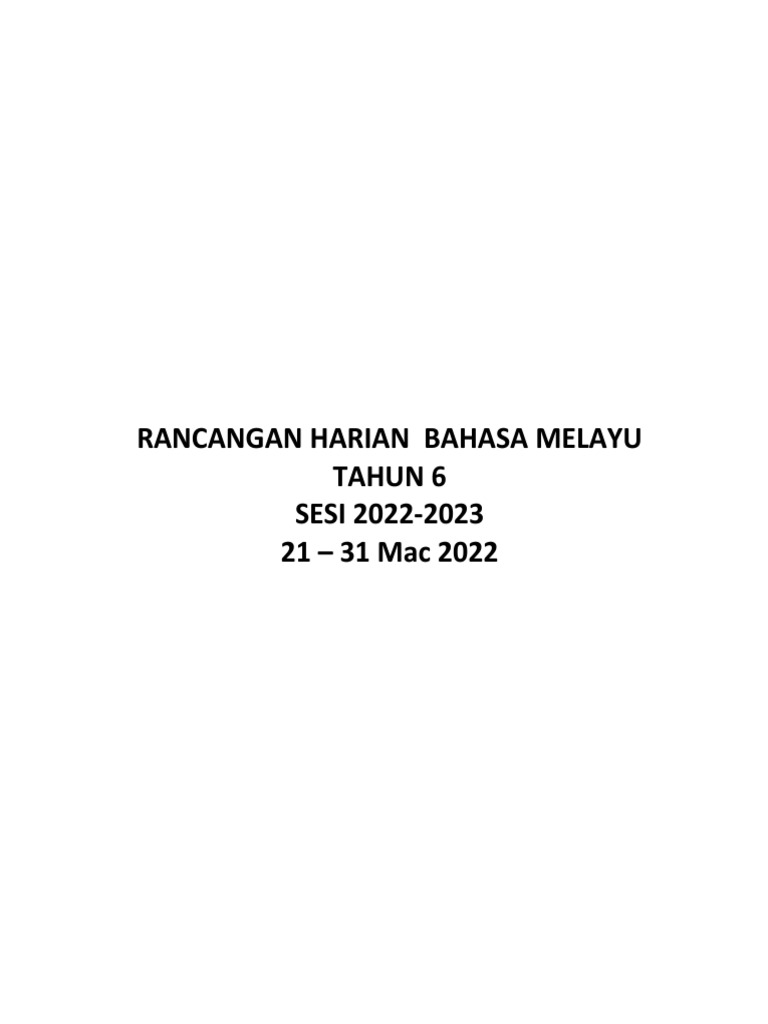 RPH BM TH 6 2022 m1 Dan 2 | PDF