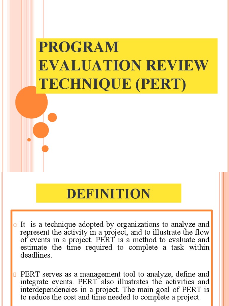 Program Evaluation Review Technique (Pert) | PDF