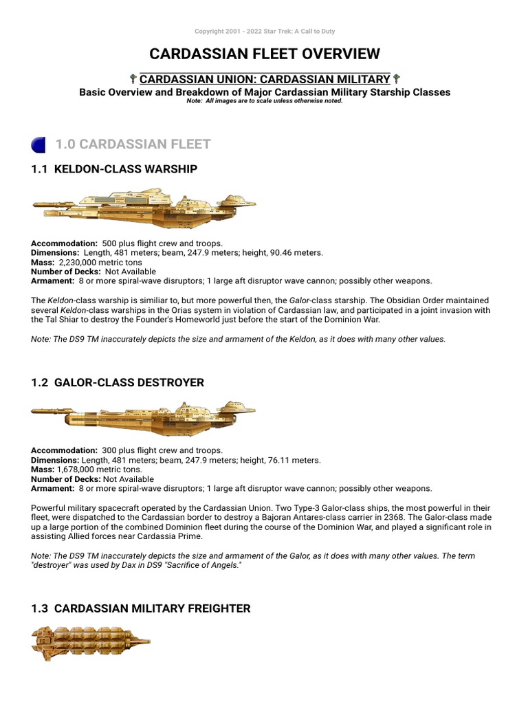 ACTD: ASDB Klingon Starships Compared | PDF | Cardassian | Dominion ...