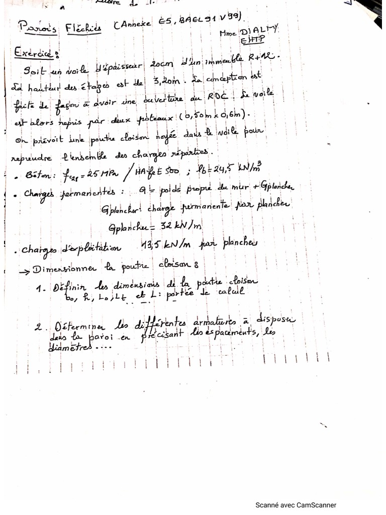 Poutre Cloison 1 Travée | PDF