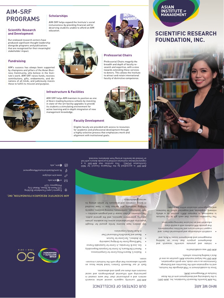 Aim-Srf Programs: Scientific Research Foundation, Inc | Download Free ...