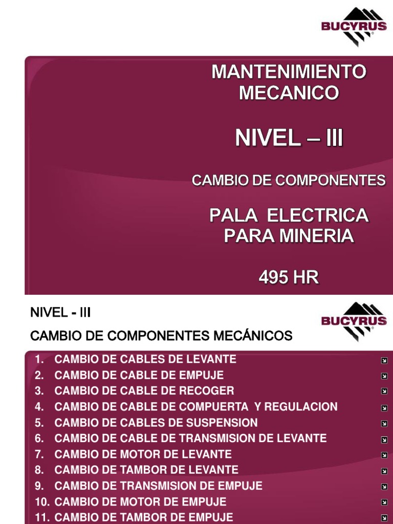 Curso Cambio de Componentes 7495 HR | PDF | Ingeniería mecánica ...