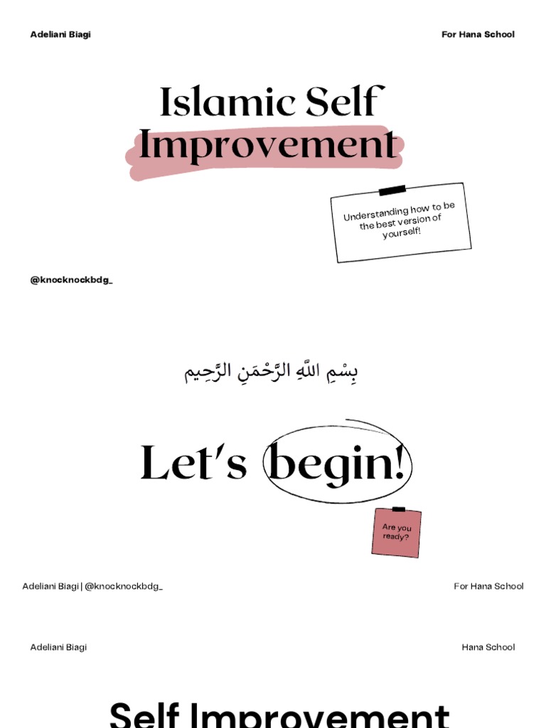 Islamic Self Improvement | PDF