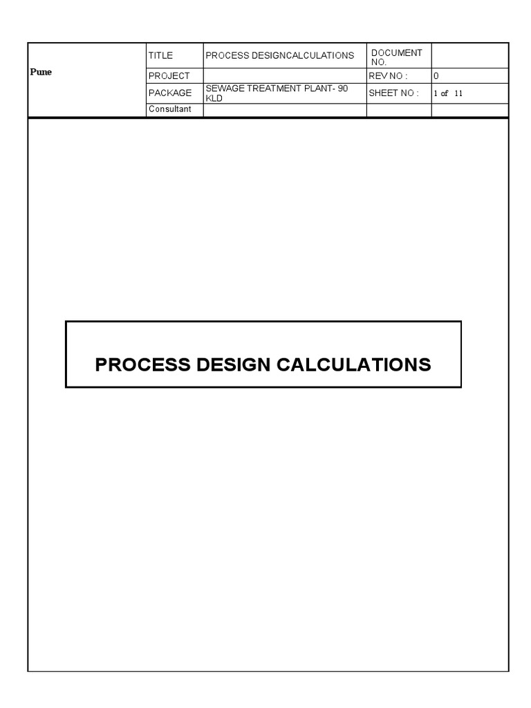 Design Basis Report - STP 90 KLD | PDF | Sewage Treatment | Pollution