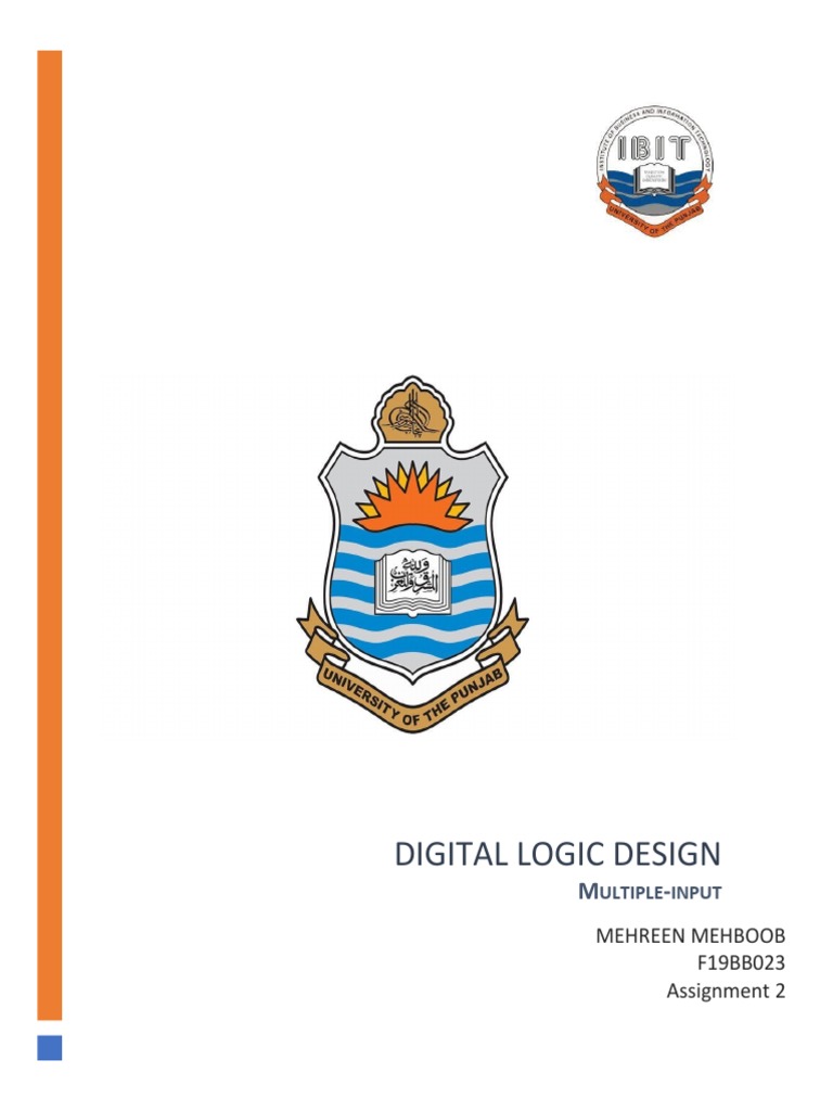 Digital Logic Design: Mehreen Mehboob F19BB023 Assignment 2 | PDF | Business | Computers