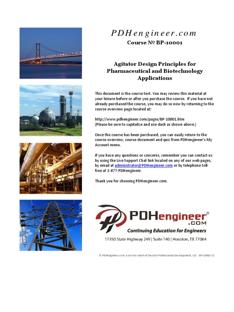Agitator Design Principles | PDF | Reynolds Number | Turbulence
