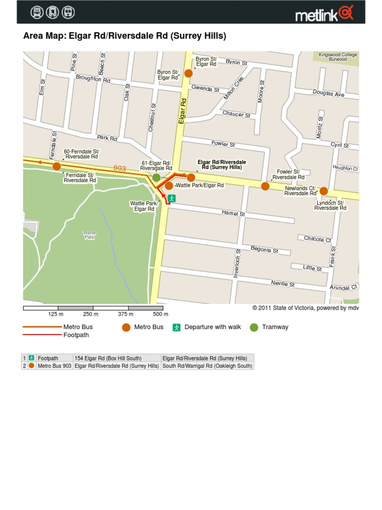 Area Map: Elgar Rd/Riversdale RD (Surrey Hills) | PDF | Travel