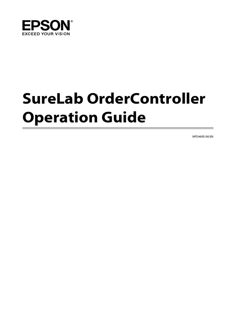 Epson SureLab OrderController Operation Guide en | PDF | Personal ...