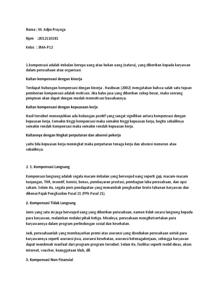 Tugas SDM 2012110181 | PDF | Karier & Perkembangan | Bisnis