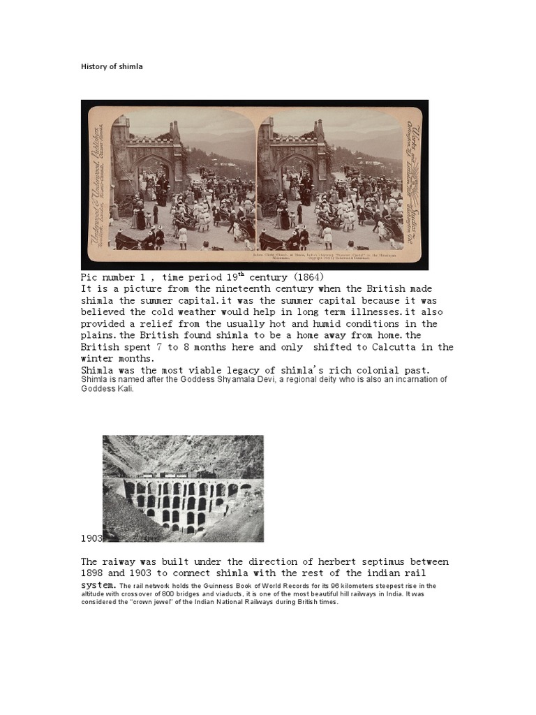 History of Shimla | PDF