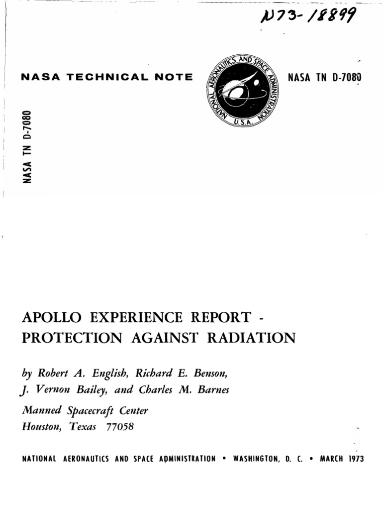 Apollo Experience Report - Protection Against Radiation | PDF ...